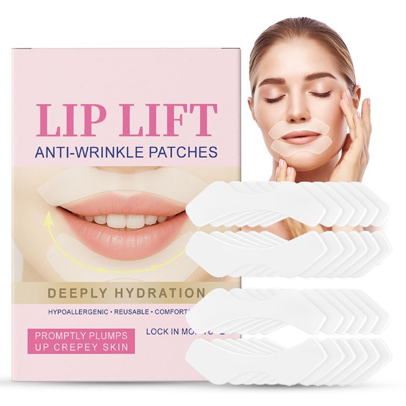 12-Pack Lip Anti Wrinkle Patches, Reusable Face Tape For Wrinkles ...