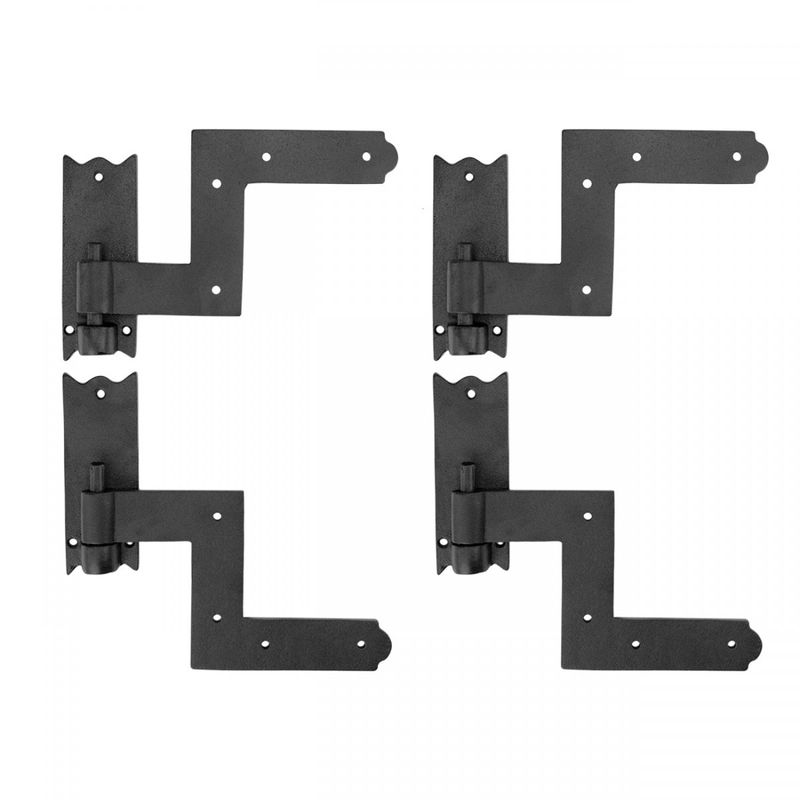 Black Wrought Iron Shutter Lift Off Pintle Hinges 6.5" L with Hardware ...
