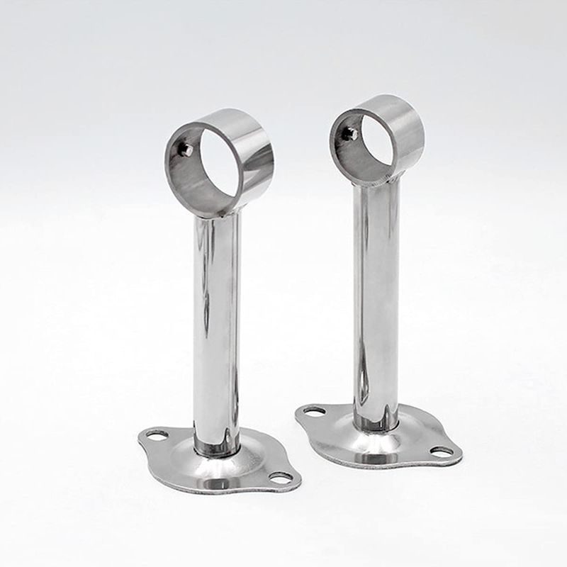 Stainless Steel Closet Pole Sockets, Round Base Dia. 32mm Height 150mm ...