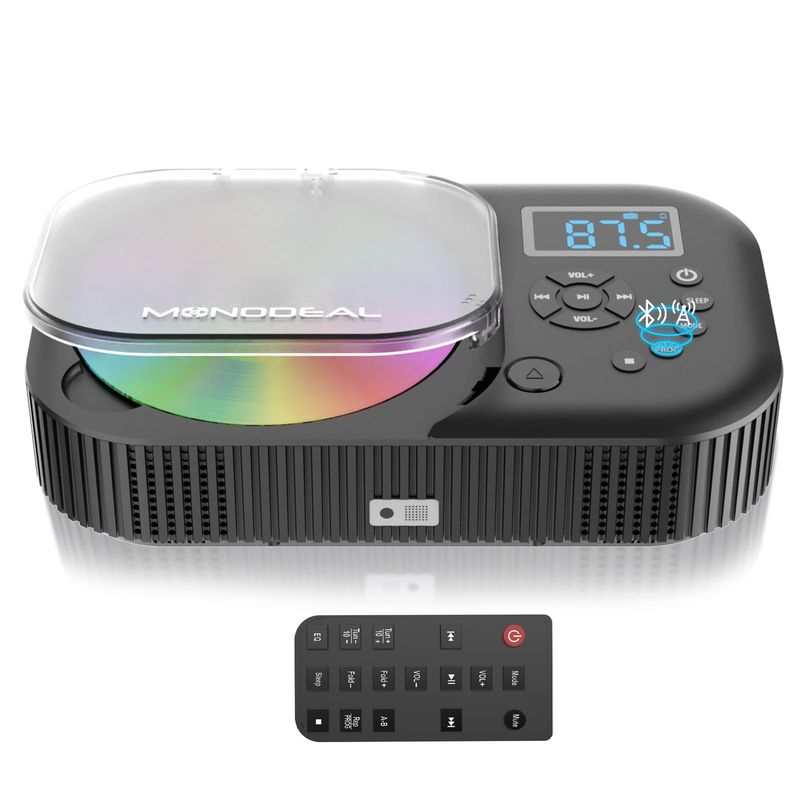 Monodeal CD Player Portable CD Player Bluetooth with Radio FM ...