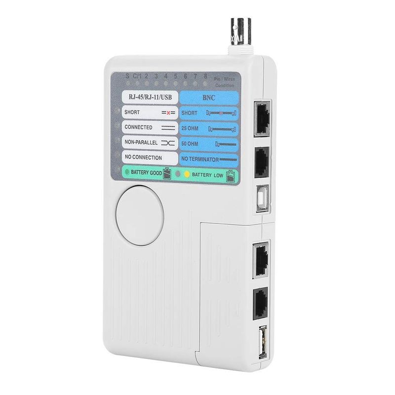 Network Tester, RJ11 RJ45 Meter USB BNC 4-in-1 Portable LAN Network ...