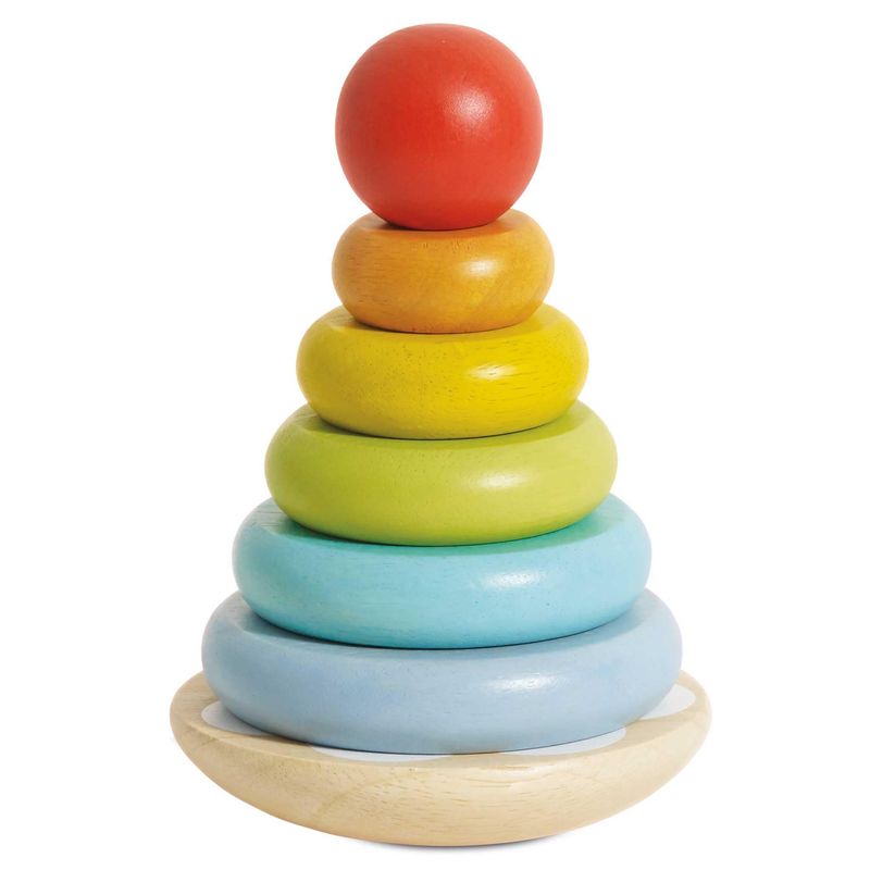 Le Toy Van – Wooden Rainbow Stacker | Girl & Boy 7 Piece Rainbow ...