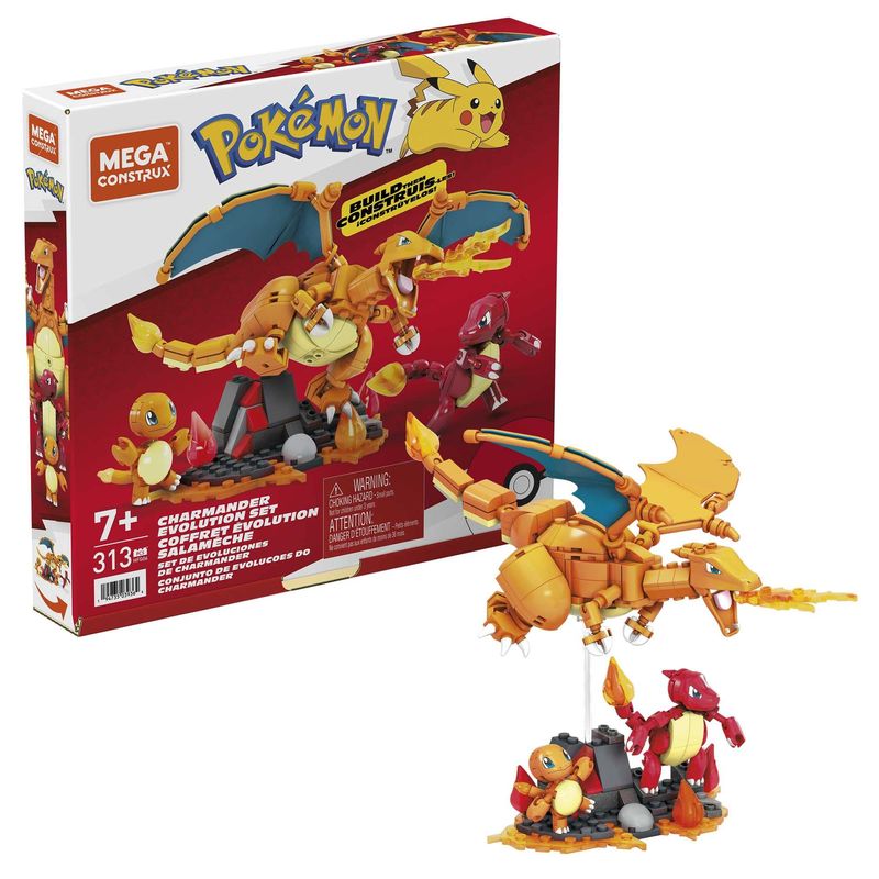 MEGA Pokémon Action Figure Building Toys for Kids, Charmander Evolution ...