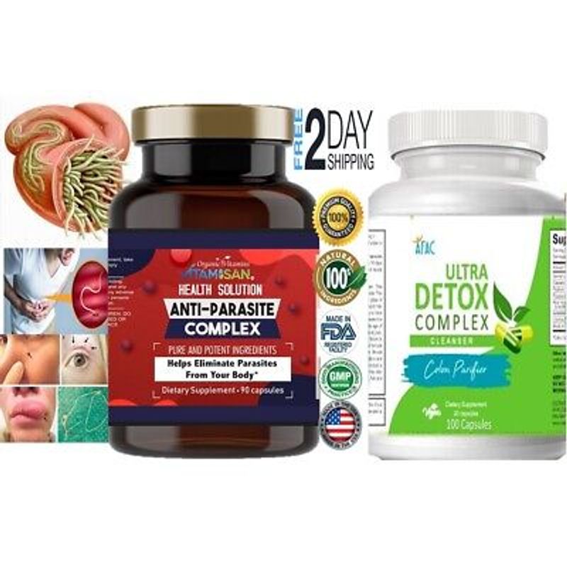 Parasite Cleanse & Detox Intestinal Herbal Dietary Capsule Pills ...