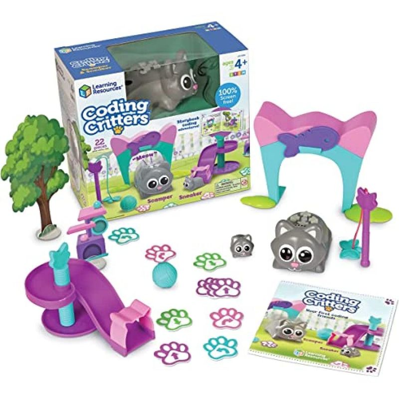 Learning Resources Coding Critters Scamper & Sneaker - 22 Pieces, Ages 4+ Educational Learning ...