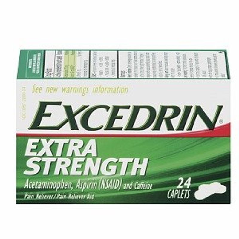 Excedrin Pain Relief Caplets, Extra Strength 24 Ea (Pack of 3) - Online ...
