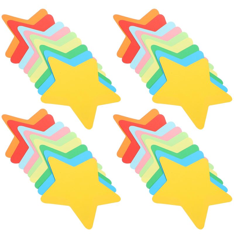 Operitacx Decorative Star Cutouts, Colored Star Paper Modeling Cutouts ...
