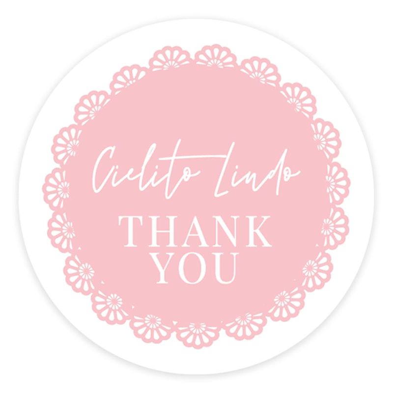 Andaz Press 2 Inch Cielito Lindo Baby Shower Decorations, Pink Thank ...