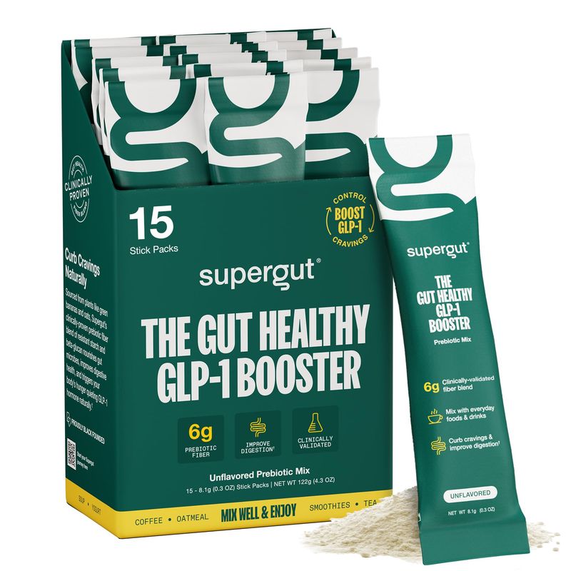 Supergut Gut Healthy GLP-1 Booster - High Fiber GLP-1 Supplement Powder ...
