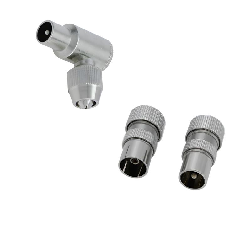 1 of Angled RF Male Connector for TV, Coaxial Cable RF Connector Plug ...