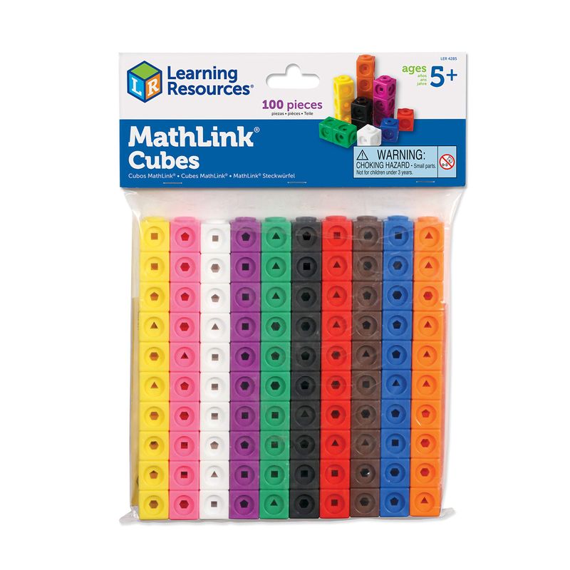 Learning Resources MathLink Cubes - Set of 100 Cubes, Counting Block ...