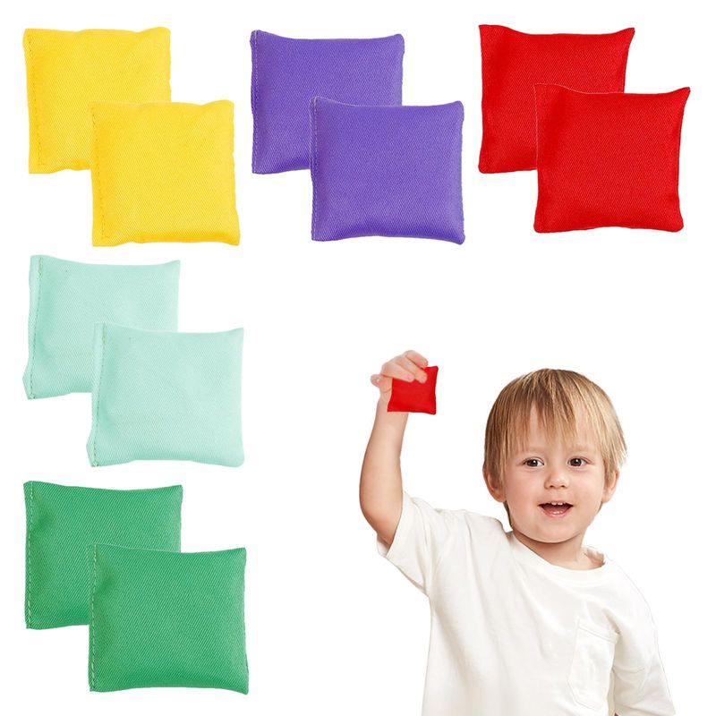 Eophmi Bean Bags Kids Throwing, 10pcs, Random Color, Fabric, Bean Bag ...