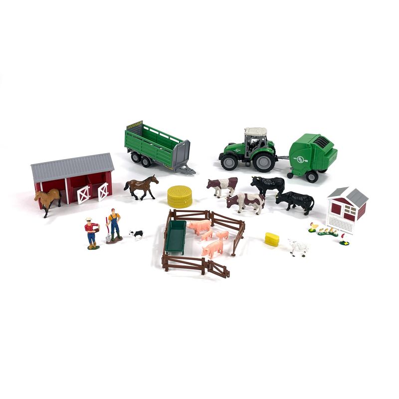 Big Country Toys 32-Piece Mini Farm Set - 1:32 Scale - Farm Animal Toys ...