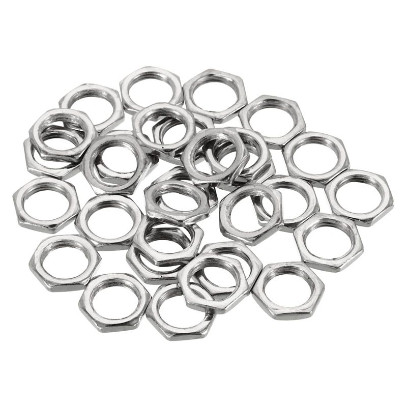 PATIKIL 30pcs M9 x 0.75 Steel Hex Nuts Metric Thread Zinc Plated ...