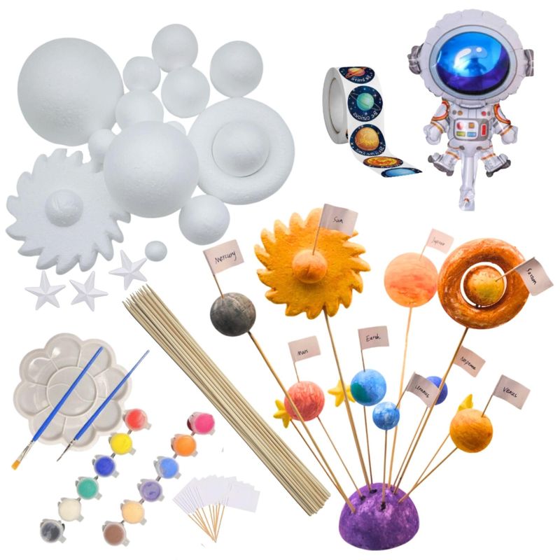 Solar System Model for Crafts, 54 Pack Solar System Project Kit ...