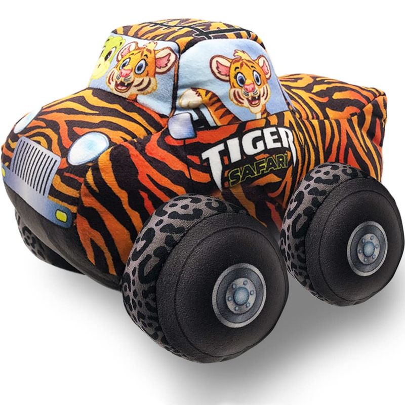 ArtCreativity Safari Plush Monster Truck, 8 Inch Big Monster Truck ...