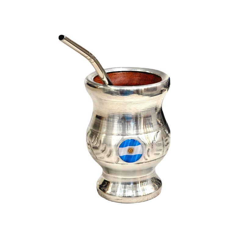 Mate Argentino Yerba Mate Cup, klassisch, handgefertigt aus natürlichem ...