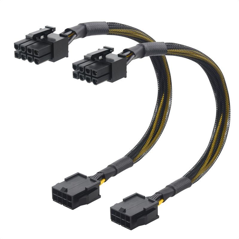 Cable Matters 2-Pack, 8 Pin PCIe Male to Female Power Extension Cord ...