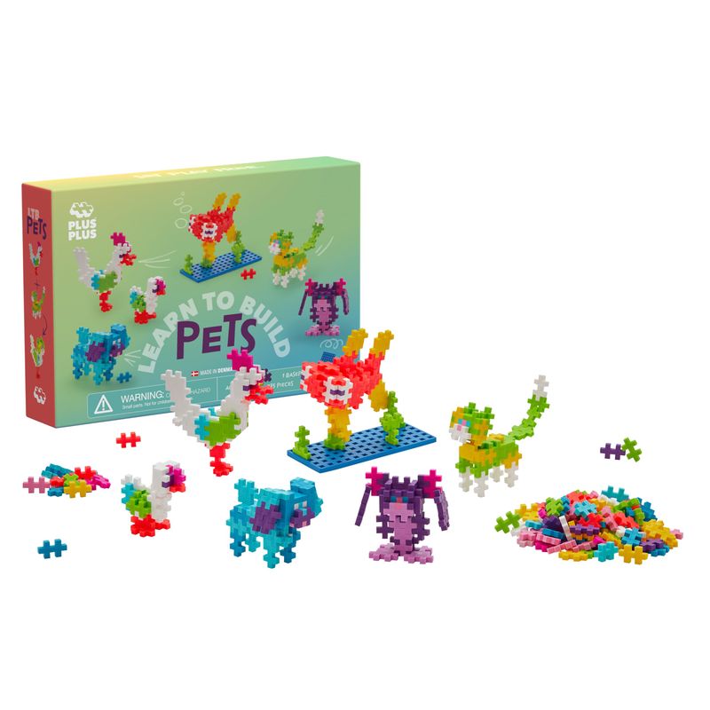 PLUS PLUS - Learn to Build - Pets - 275 Pieces - Construction Building ...