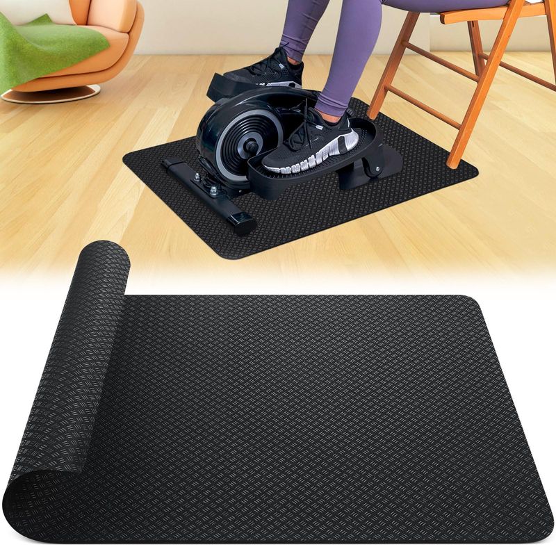 TOBWOLF Upgraded Double-Sided Non-Slip Workout Mat for Under Desk ...