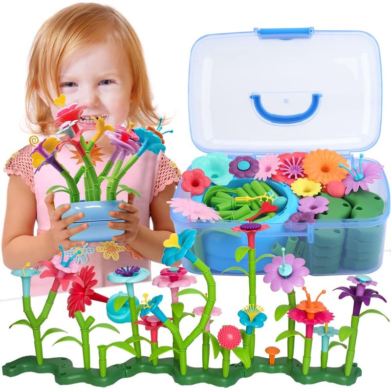 BIRANCO. Flower Garden Building Set - Grow up! Fun Stacking Toys for ...