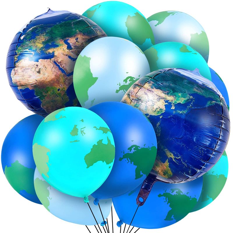48 Pcs Globe Earth Balloons, 8 Pcs 22 Inch Foil Planet Balloons, 40 Pcs ...