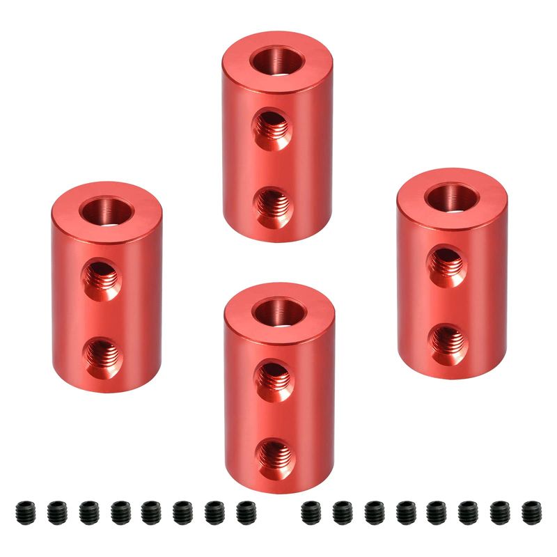 Aopin 5mm to 5mm Red Rigid Couplings Set Screw Shaft Stepper Motor ...