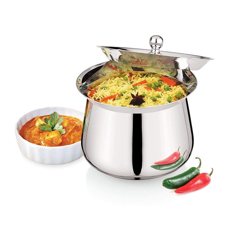Premium Stainless Steel Multi Pot with Lid - Ideal for Rice, Curry ...