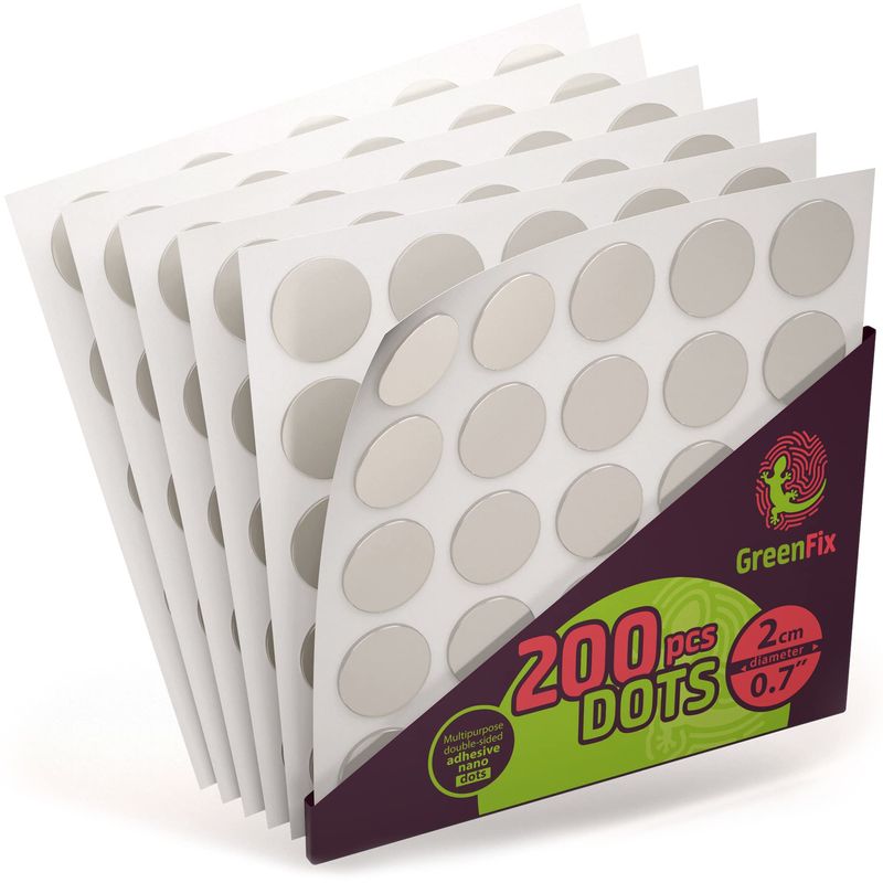 Large Double Sided Sticky Dots 200PCs - Clear Round Mounting Putty ...