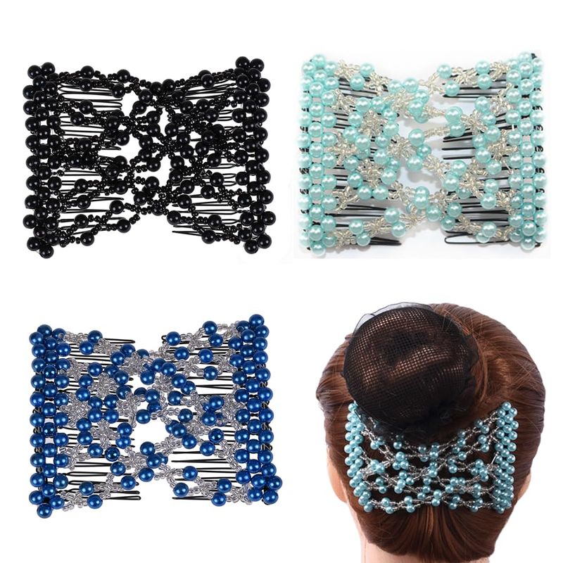 Ruihfas Pack of 3 Awesome Easy Stretching Combs, Hand-beaded Double ...