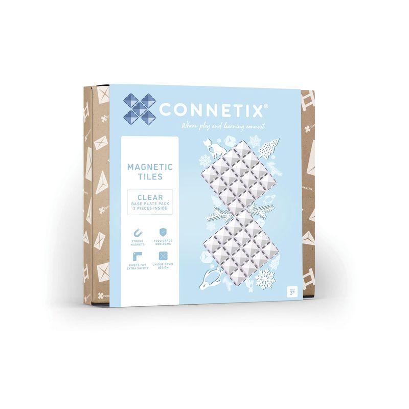 Connetix Clear Base Plate Pack, 2 Pieces - Online Marketplace - EveryMarket