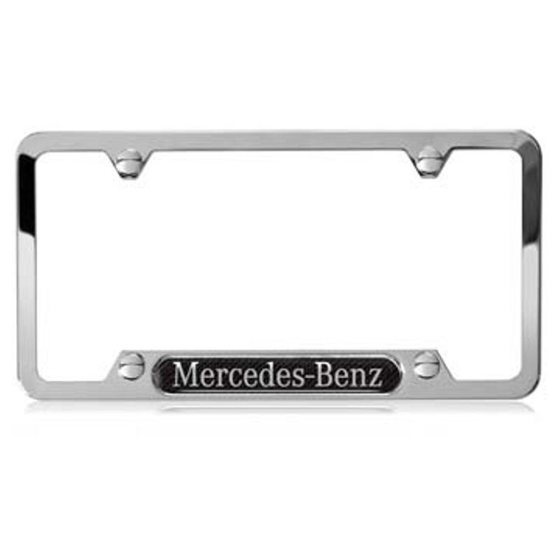 Genuine Mercedes-Benz License Plate Frame Stainless Steel with Carbon ...
