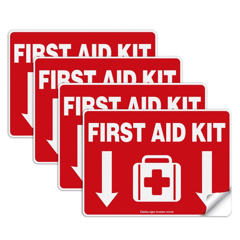 First Aid Kit Sticker, First Aid Kit Sticker Decal for Home, Schools ...
