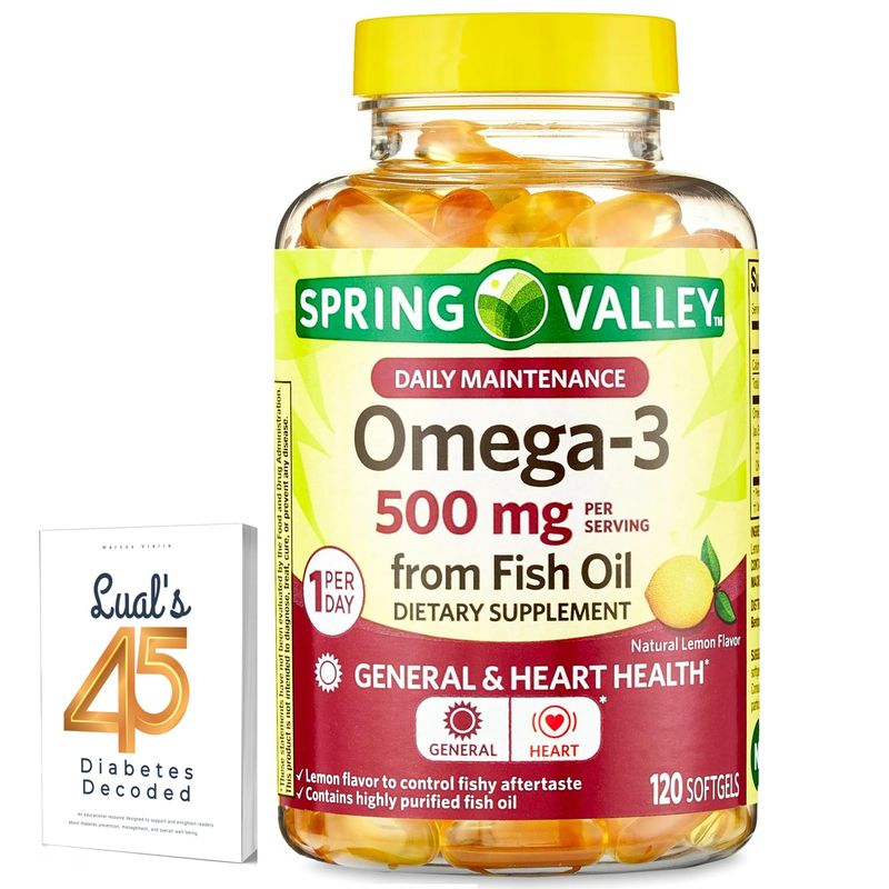 Spring Valley Omega-3 from Fish Oil 500 mg 120 Count, SoftGels, General ...