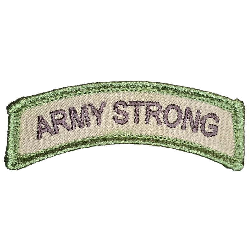 ARMY STRONG NAME TAG ROCKER ARC TAB HOOK MULTICAM TACTICAL MORALE PATCH ...