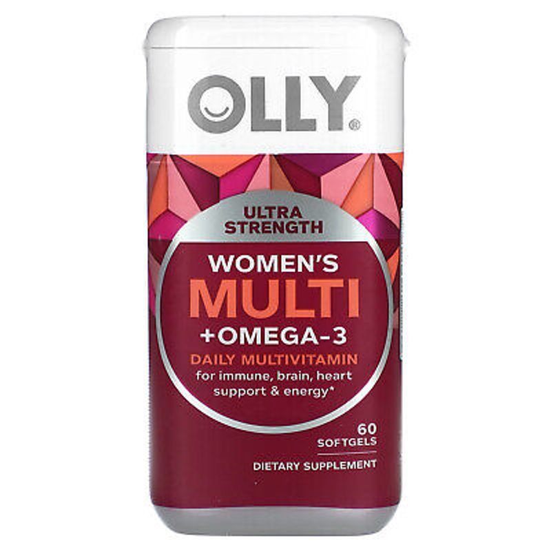 Women's Multi + Omega-3, Daily Multivitamin, Ultra Strength, 60 ...