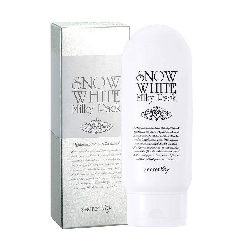 Secret key Snow White Whitening Milky Pack Mask for Face and Body, 200 ...
