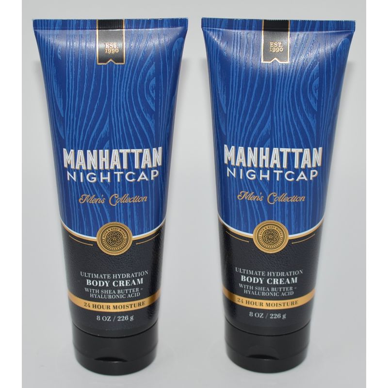 2 BATH & BODY WORKS MANHATTAN NIGHTCAP MENS ULTIMATE HYDRATION CREAM ...