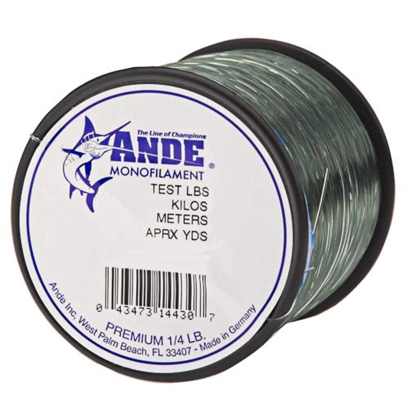 ANDE A14-15G Premium Monofilament, 1/4-Pound Spool, 15-Pound Test ...
