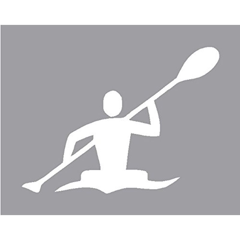 Sassy Stickers Kayak Kayaker Paddle Canoe White Decal Window Sticker ...