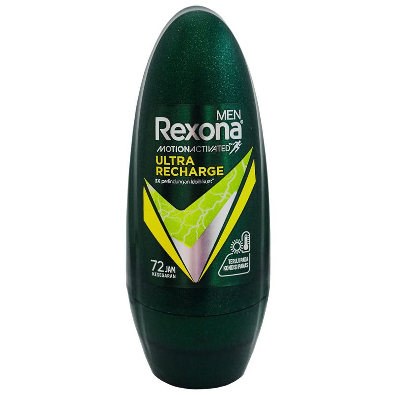 Rexona Lexona Men's Antiperspirant Deodorant Roll On Ultra Recharge ...