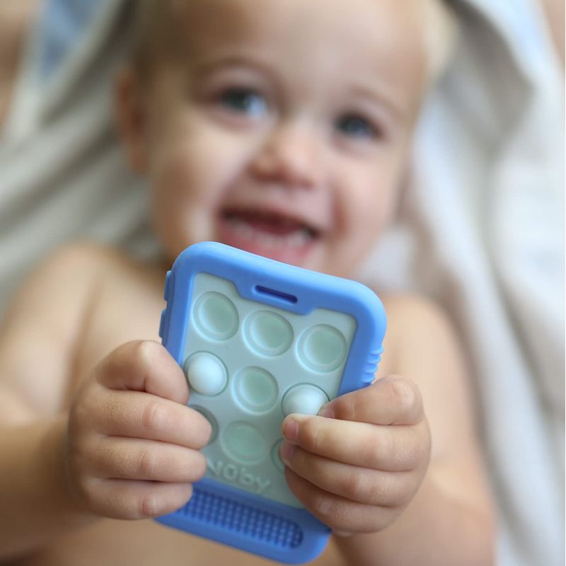 Nuby Cell Phone Popper Sensory Play Teether Toy - 3+ Months, 1pk ...