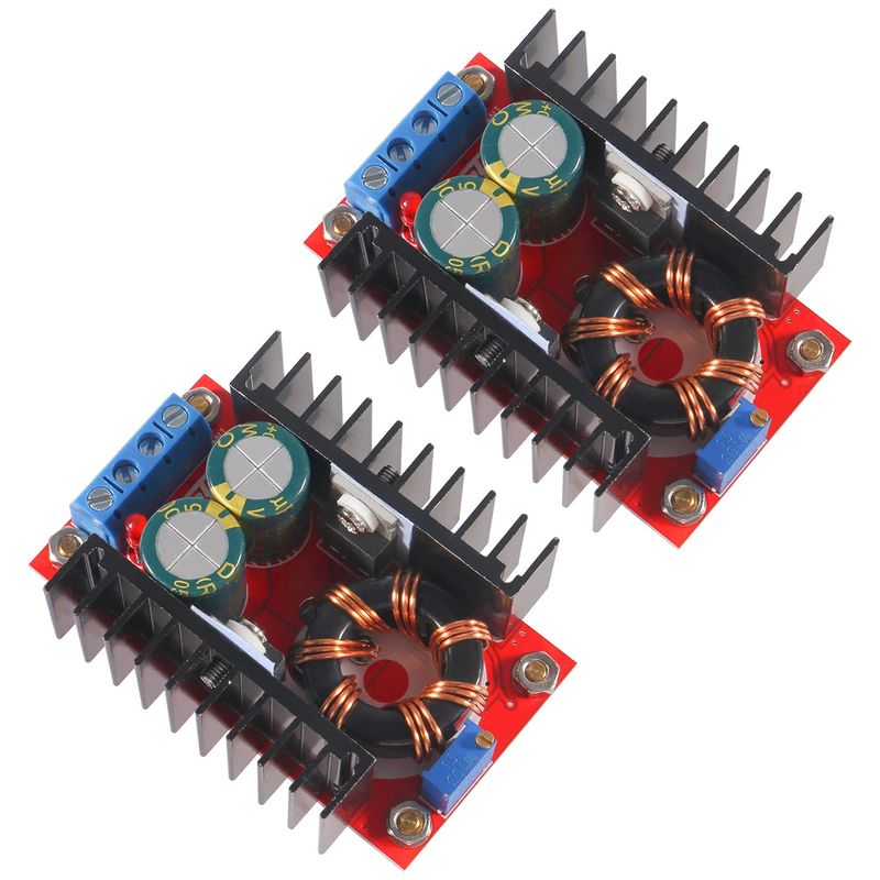 2Pcs 150W DC Step Up Boost Converter Module Voltage Adjustable 10-32V ...