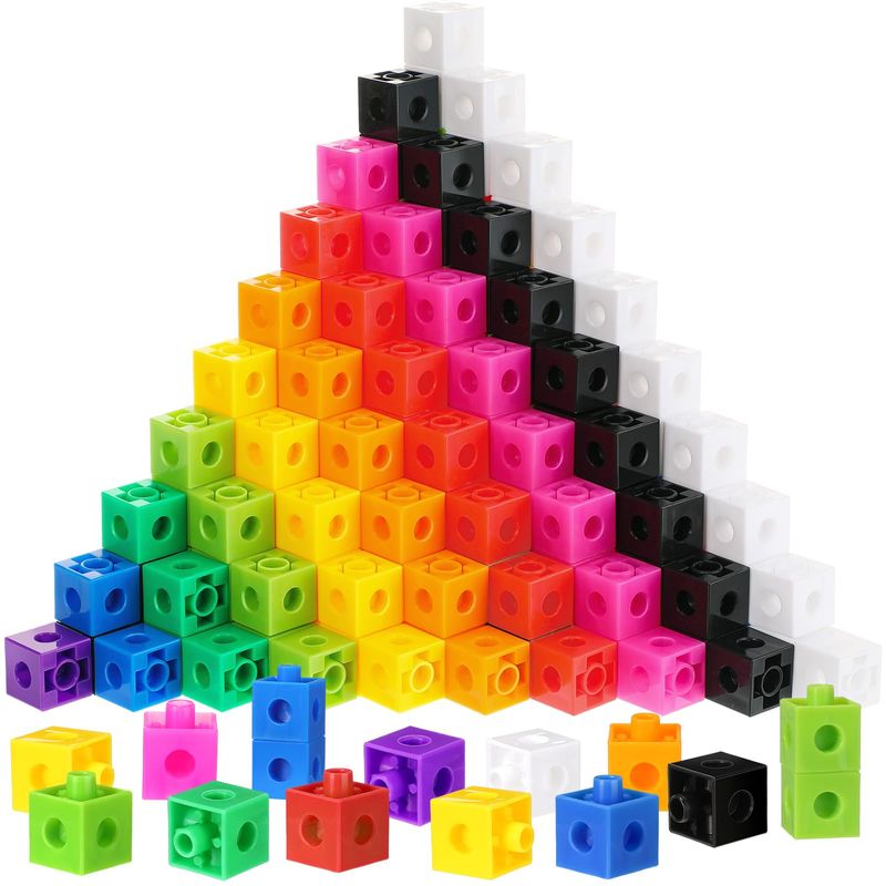 Jenaai 300 Pcs Counting Cubes, Plastic Counting Blocks, Colorful Math ...