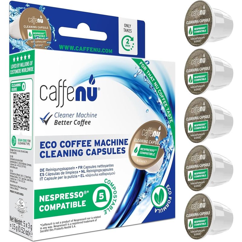 Nespresso Compatible Cleaning Pods. 5 Eco Cleaner Capsules. Improved ...
