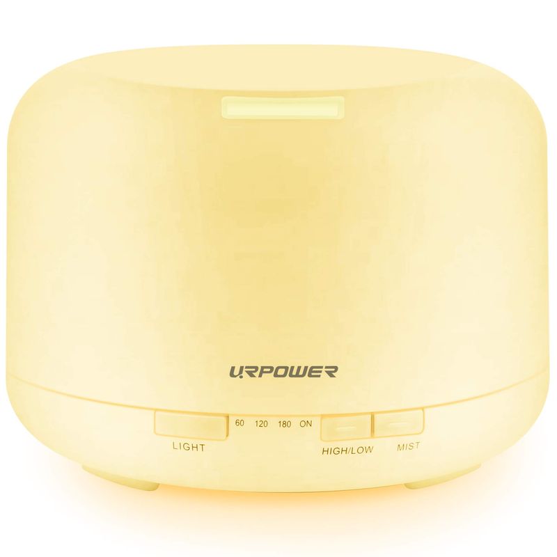 URPOWER Upgraded 500ML Essential Oil Diffuser Humidifiers Ultrasonic ...