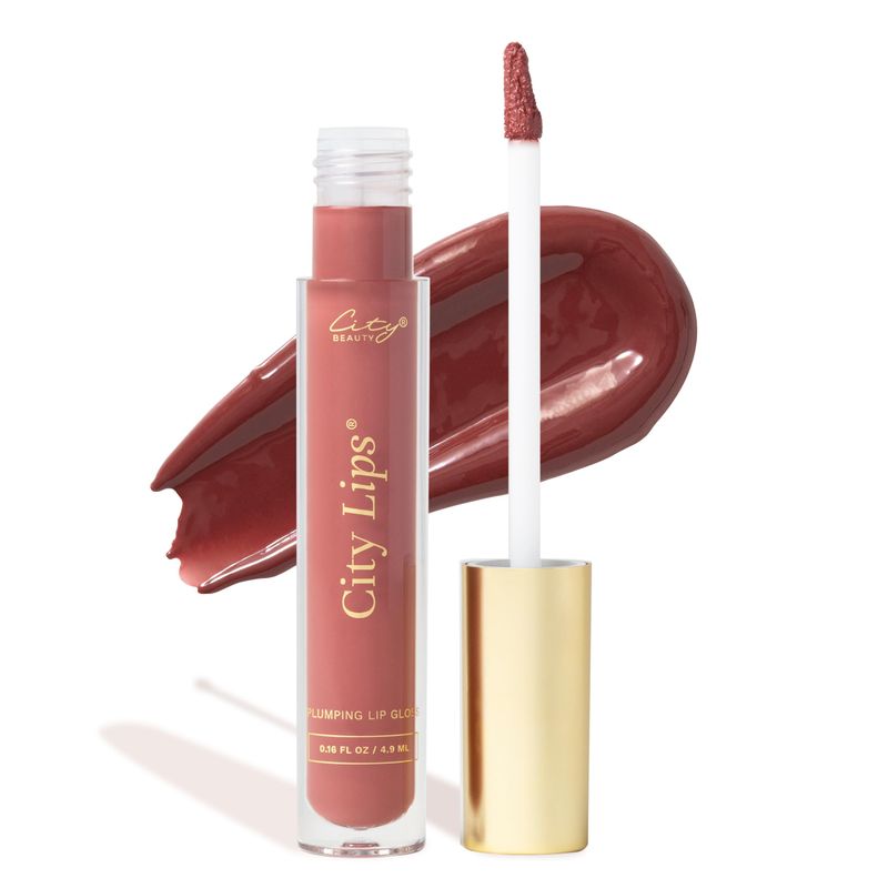 City Beauty City Lips Plumping Lip Gloss Crimson - High-Shine Gloss for ...