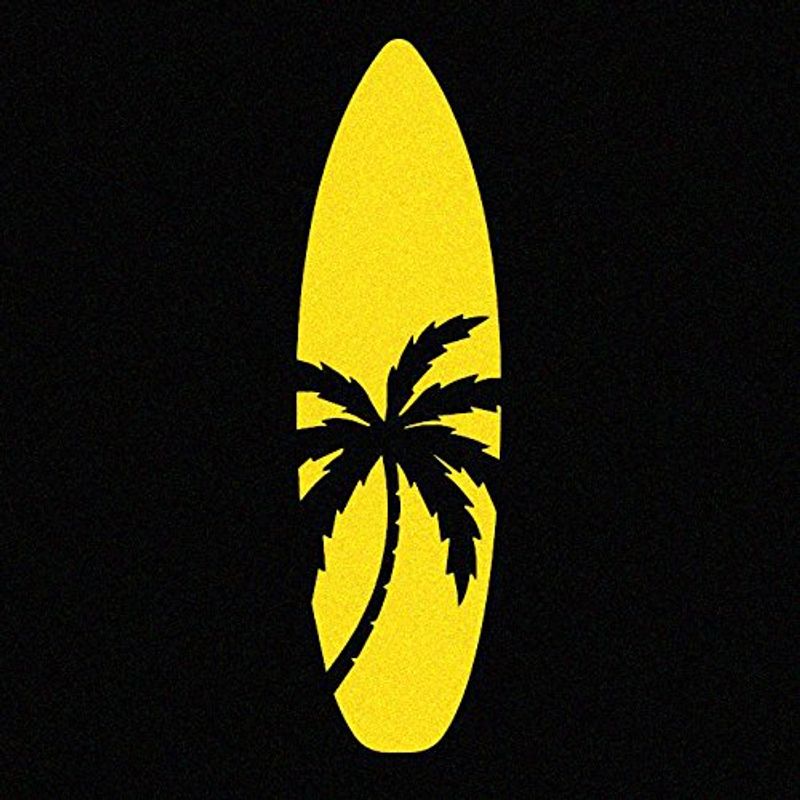 Yellow Palm Tree Surfboard Vinyl Car Window Decal Sticker - Online ...
