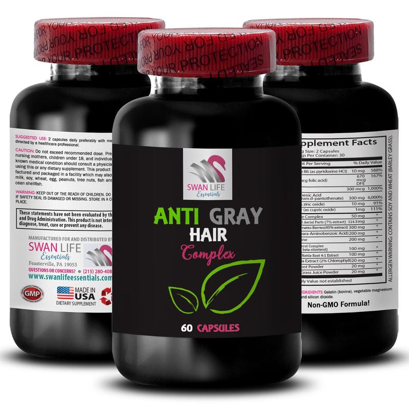 Gray Hair Supplement - Anti Gray Hair Complex - Anti Gray Hair Pills ...