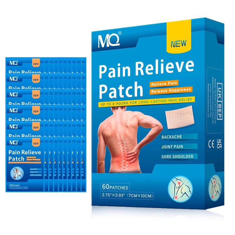 Pain Relief Patches, 60 PCS Heat Patches for Back Pain,Deep Heat Pain ...